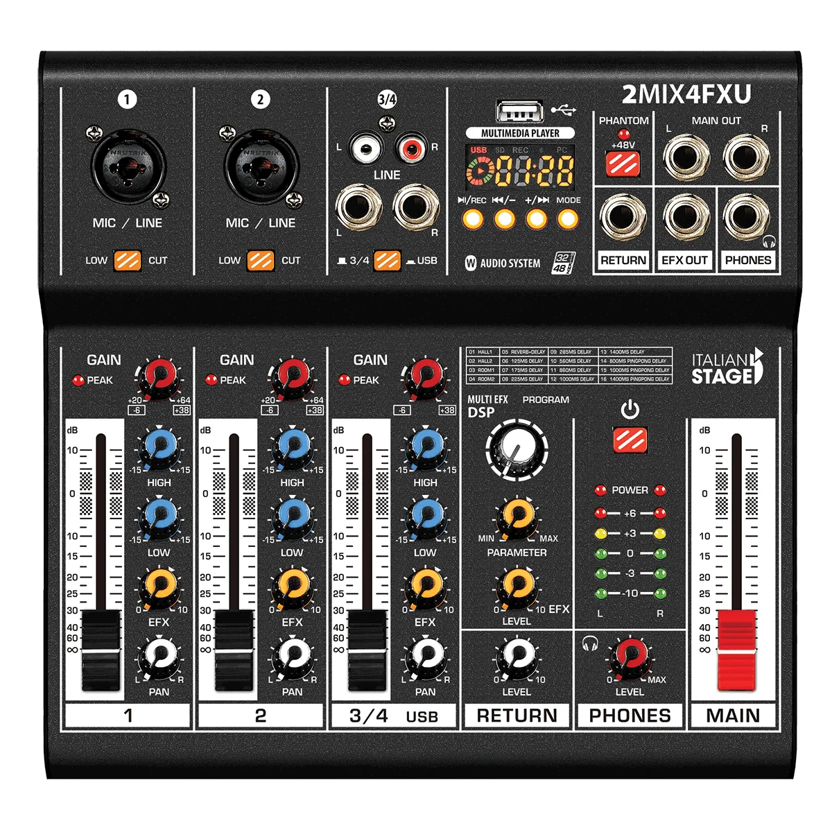 Italian Stage 2MIX4FXU Mixing Desk